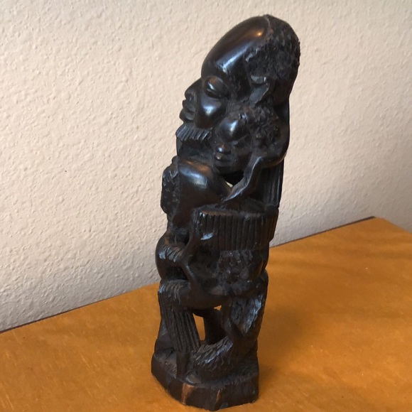 Art | South African Carved Totem Carving Is Of Man Holding Up Man Made ...